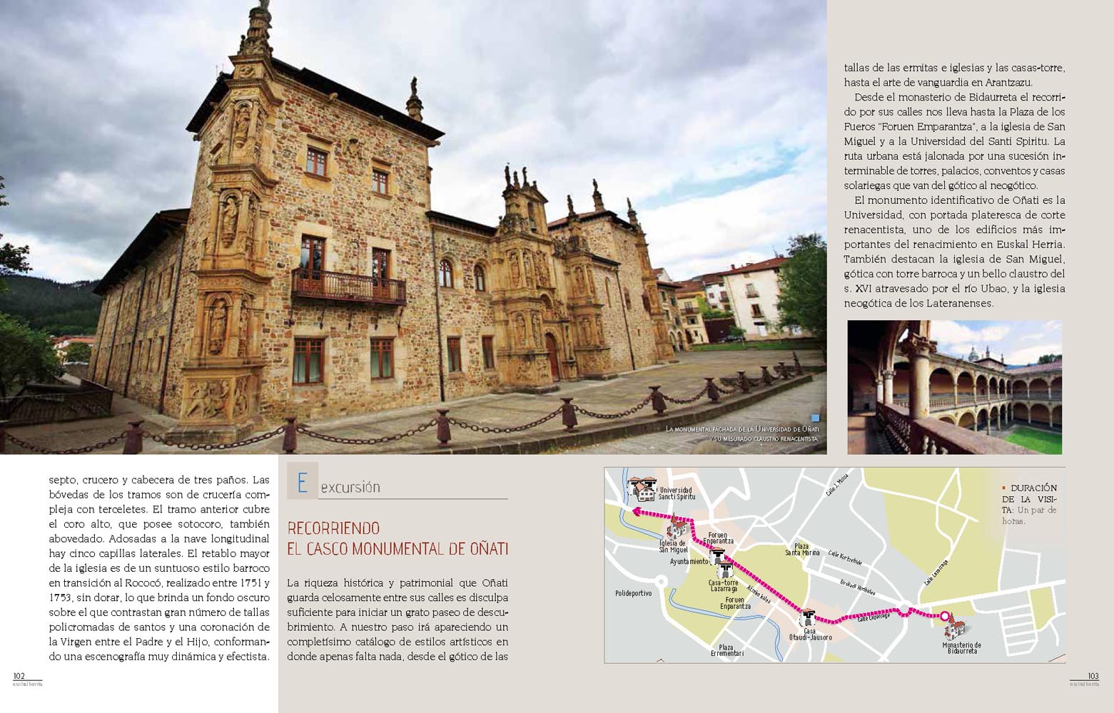 “Santuarios y monasterios”, artea, gastronomia, historia eta txangoak batu dituen liburua ...